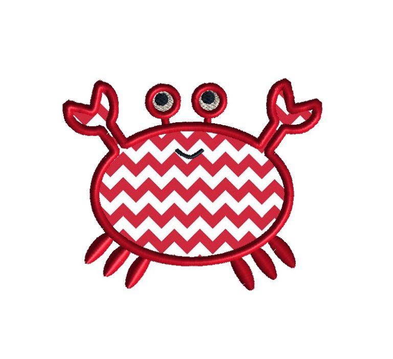 Crab Applique Machine Embroidery Design