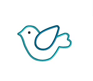 Dove Applique Machine Embroidery Design