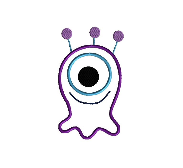 Monster II Applique Machine Embroidery Design