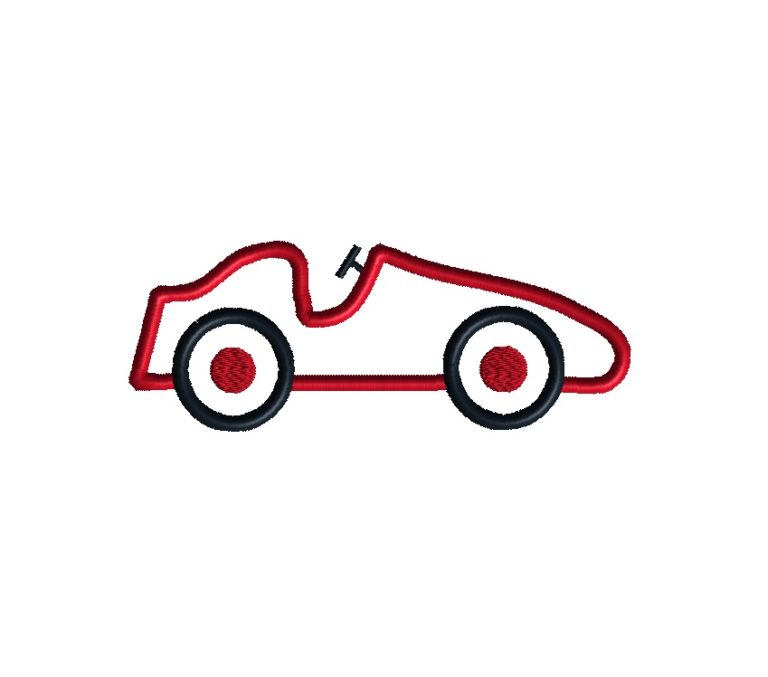 Race Car Applique Design