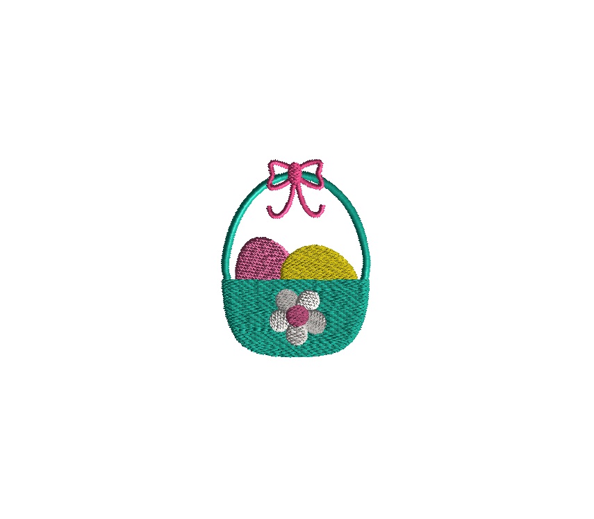 Mini Easter Basket Embroidery Design