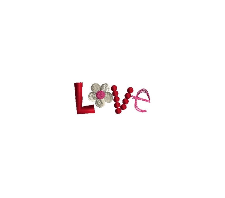 Mini Love Embroidery Design