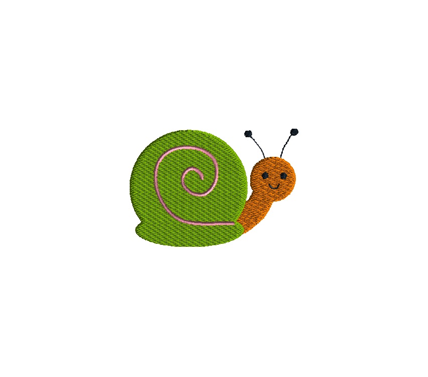 Mini Snail Embroidery Design