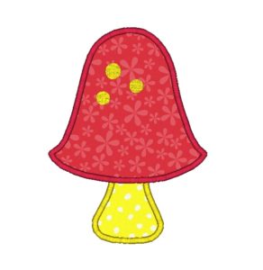 Mushroom Applique Machine Embroidery Design