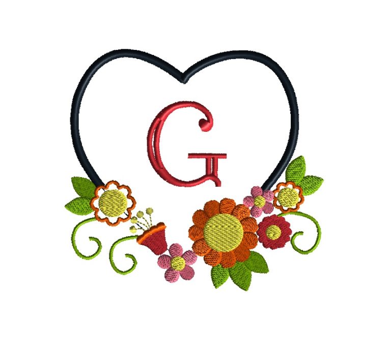 Heart Frame II Embroidery Design