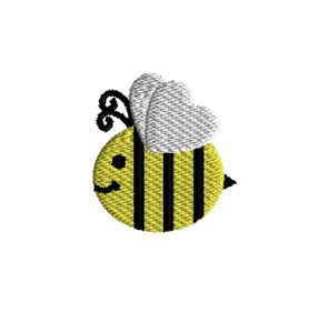 Mini Bee Machine Embroidery Design, garden, bug