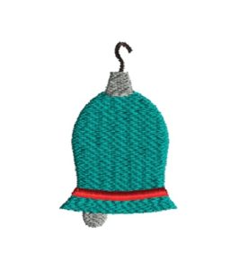 Mini Bell Machine Embroidery Design, Christmas bell