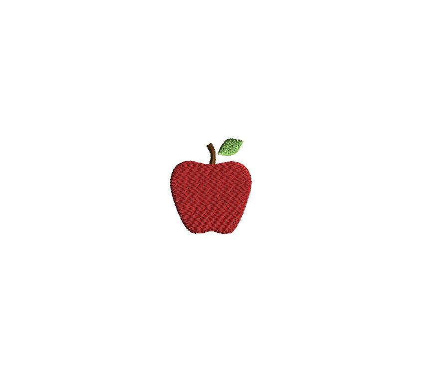 Mini Apple Machine Embroidery Design, school, teacher design