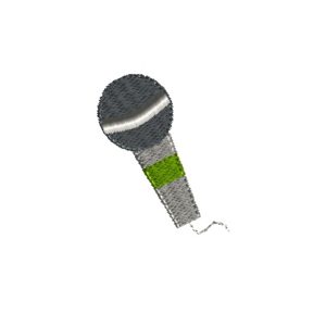 Mini Microphone Machine Embroidery Design - 3 sizes
