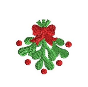 Mini Mistletoe Machine Embroidery Design - 3 sizes