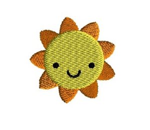Min Sun Machine Embroidery Design - 3 sizes - sunshine