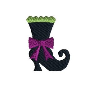 Mini Witch Boot Machine Embroidery Design - Halloween