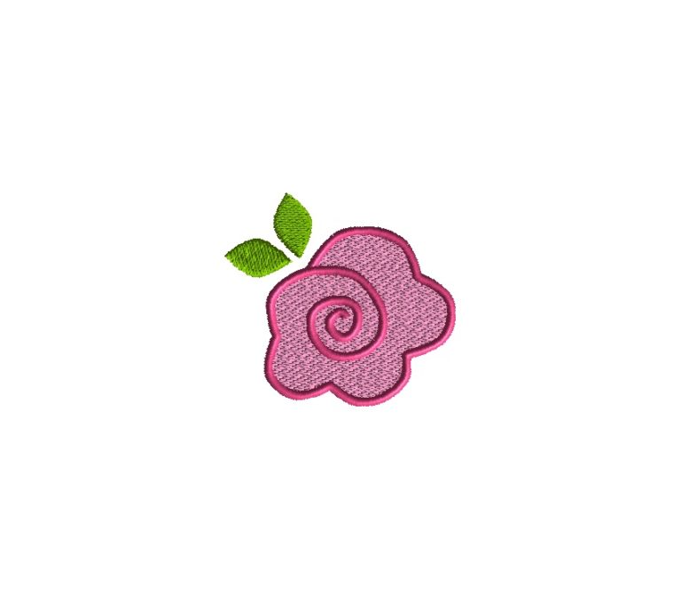 Mini Rose Machine Embroidery Design - 3 sizes - garden