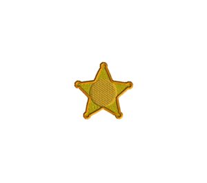 Mini Sheriff Badge Machine Embroidery Design - 3 sizes