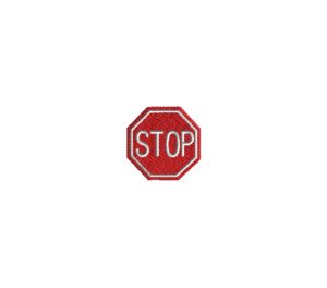 Mini Stop Sign Machine Embroidery Design - 3 sizes