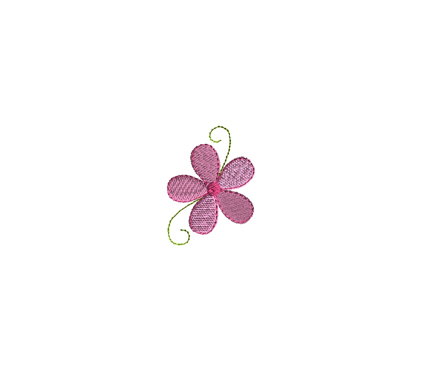 Mini Swirl Flower Machine Embroidery Design - 3 sizes