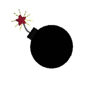 Mini Bomb Machine Embroidery Design