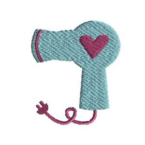 Mini Hair Dryer Machine Embroidery Design