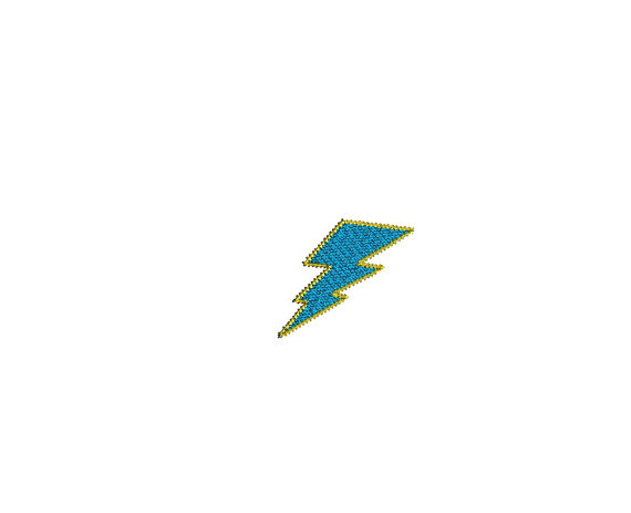 Mini Lightning Bolt Machine Embroidery Design