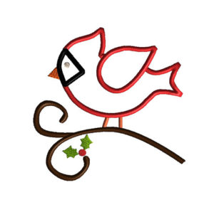 Cardinal Applique Machine Embroidery Design
