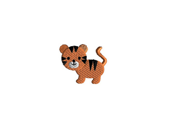 Mini Tiger Machine Embroidery Design