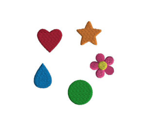 Mini Shape Machine Embroidery Design Set