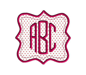 Bracket Square Frame Applique Machine Embroidery Design