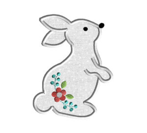 Rabbit 2 Applique Machine Embroidery Design