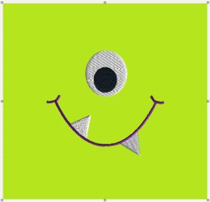 Monster Face Applique Machine Embroidery Design