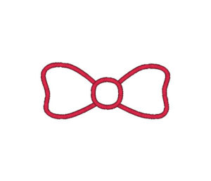 Bow Tie Applique Machine Embroidery Design