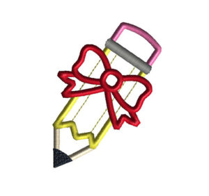 Pencil Applique Machine Embroidery Design