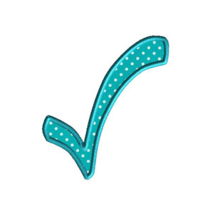 Check Mark Applique Machine Embroidery Design
