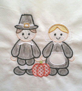 Pilgrims Applique Machine Embroidery Design