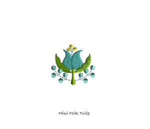 Mini Folk Tulip Machine Embroidery Design