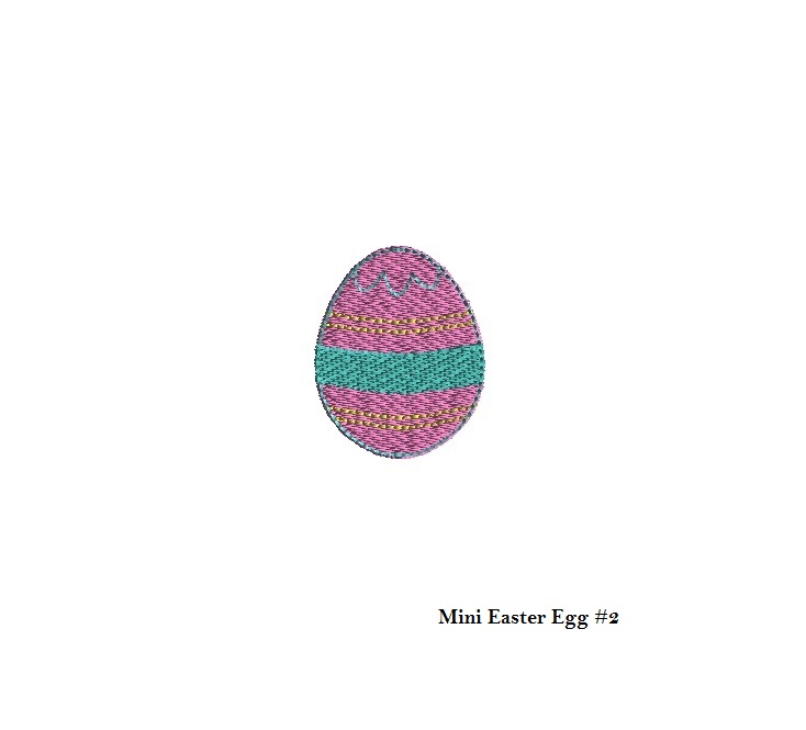Mini Easter Bunny and Egg Machine Embroidery Design Set
