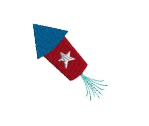 Mini Firecracker Machine Embroidery Design - 3 sizes
