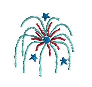 Mini Firework 1 Machine Embroidery Design - 3 sizes