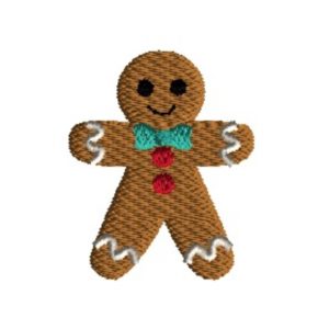 Mini Gingerbread Boy Machine Embroidery Design