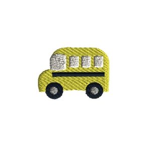 Mini School Bus Machine Embroidery Design - 3 sizes