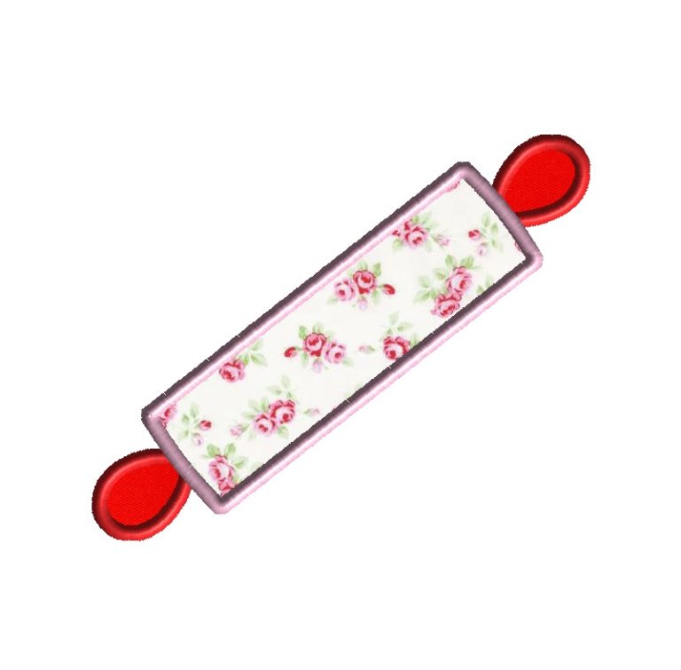 Rolling Pin Applique Machine Embroidery Design