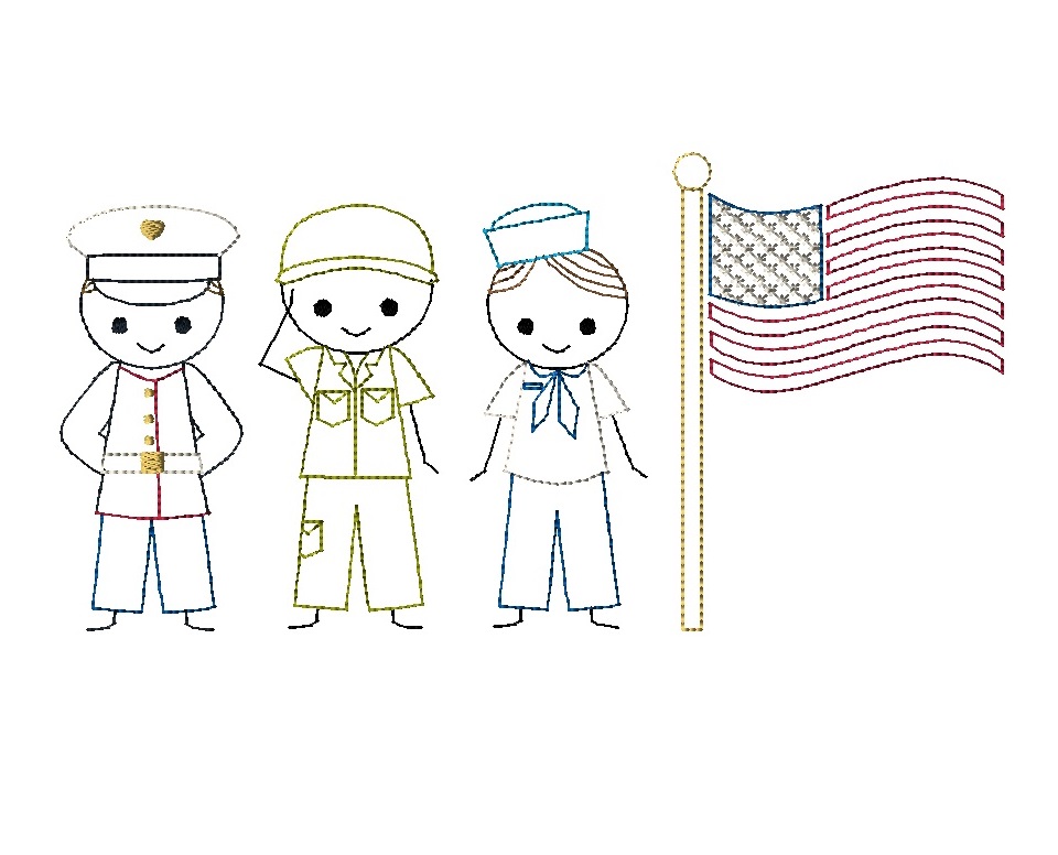 Army Stick Figure Drawings