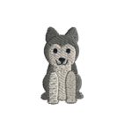 Mini Husky Dog Machine Embroidery Design