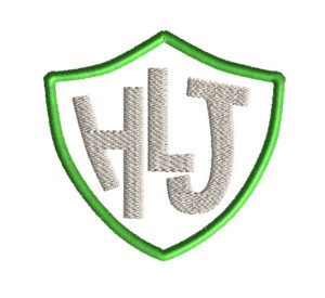 HLJ 2 Applique Machine Embroidery Design - 3 sizes