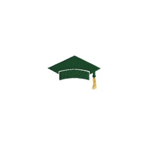 Mini Graduation Cap Machine Embroidery Design - 3 sizes