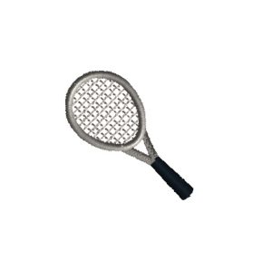 Mini Tennis Racket Machine Embroidery Design - 3 sizes