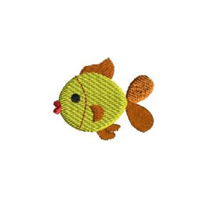 Mini Fish 1 Machine Embroidery Design - 3 sizes