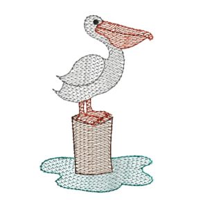 Pelican Quick Stitch Machine Embroidery Design