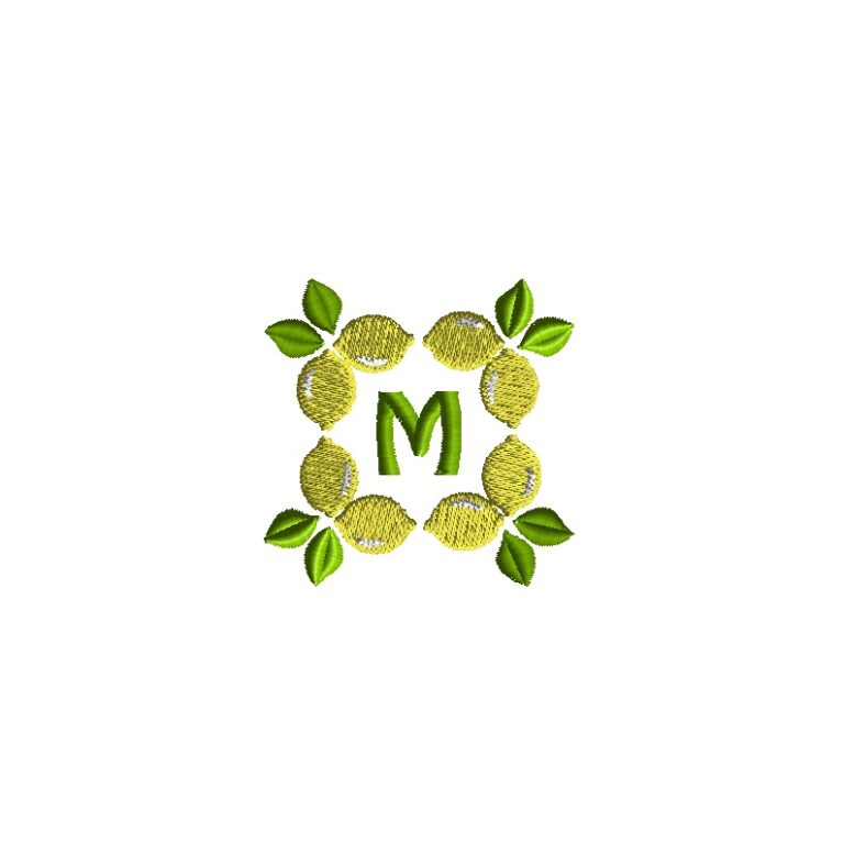 Mini Lemon Corner Machine Embroidery Design