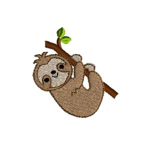 Mini Sloth Machine Embroidery Design