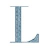 Quick Stitch Alphabet Letter L Machine Embroidery Design